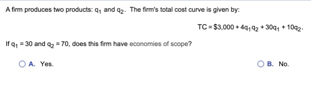 Solved A firm produces two products: 4, and q. The firm's | Chegg.com