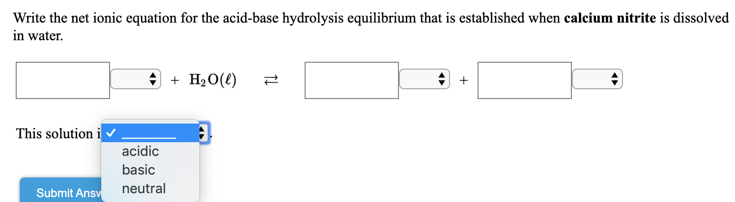 Solved Write the net ionic equation for the acid-base | Chegg.com
