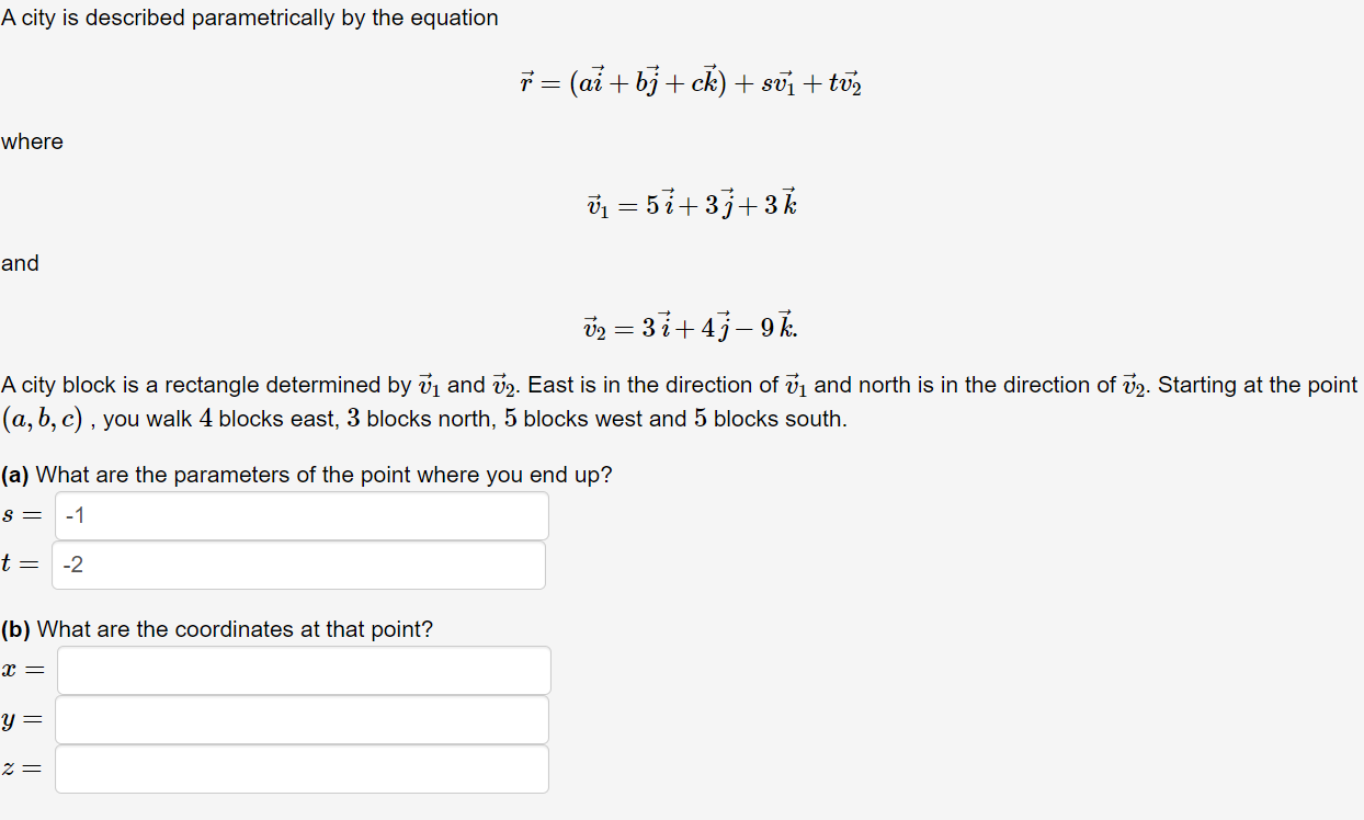 Solved A city is described parametrically by the equation = | Chegg.com