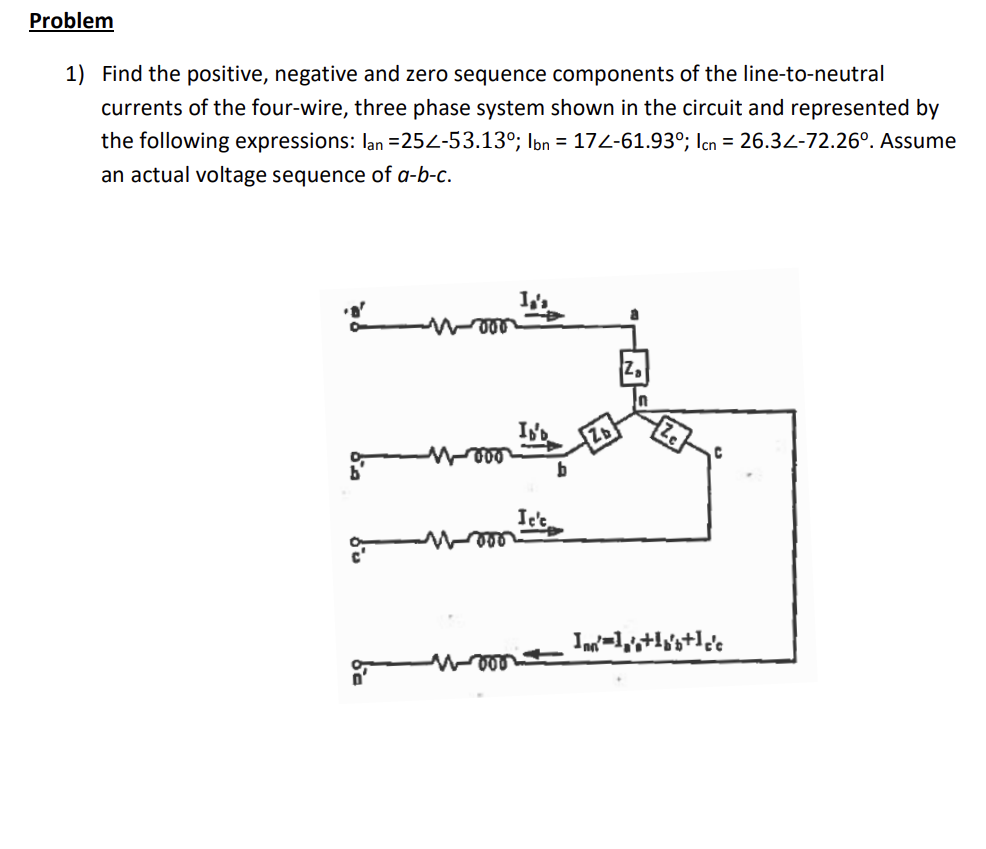 Solved Problem 1) Find the positive, negative and zero | Chegg.com