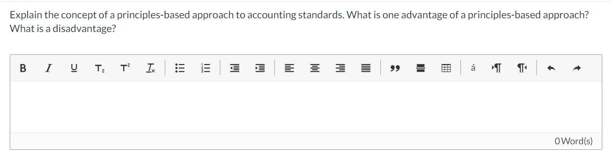 Solved Explain the concept of a principles-based approach to | Chegg.com