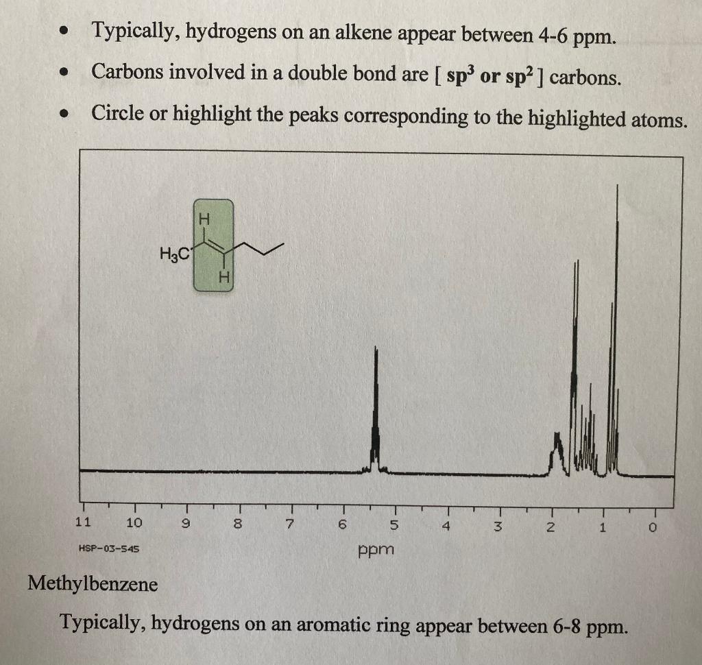solved-typically-hydrogens-on-an-alkene-appear-between-chegg