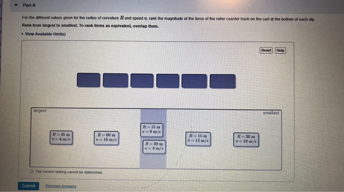 Solved Normal Force and Centripetal Force Ranking Task 4 of | Chegg.com
