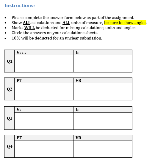 Solved Instructions: Please complete the answer form below | Chegg.com