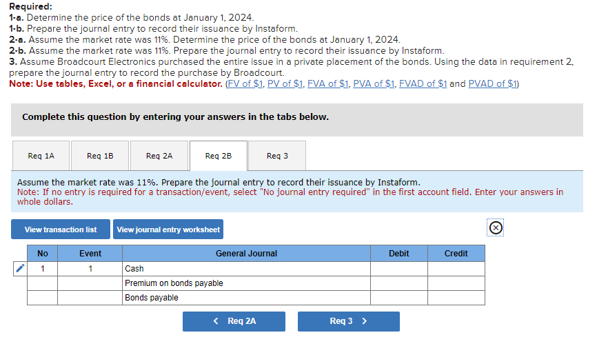 Solved On January 1, 2024, Instaform, Incorporated, issued | Chegg.com