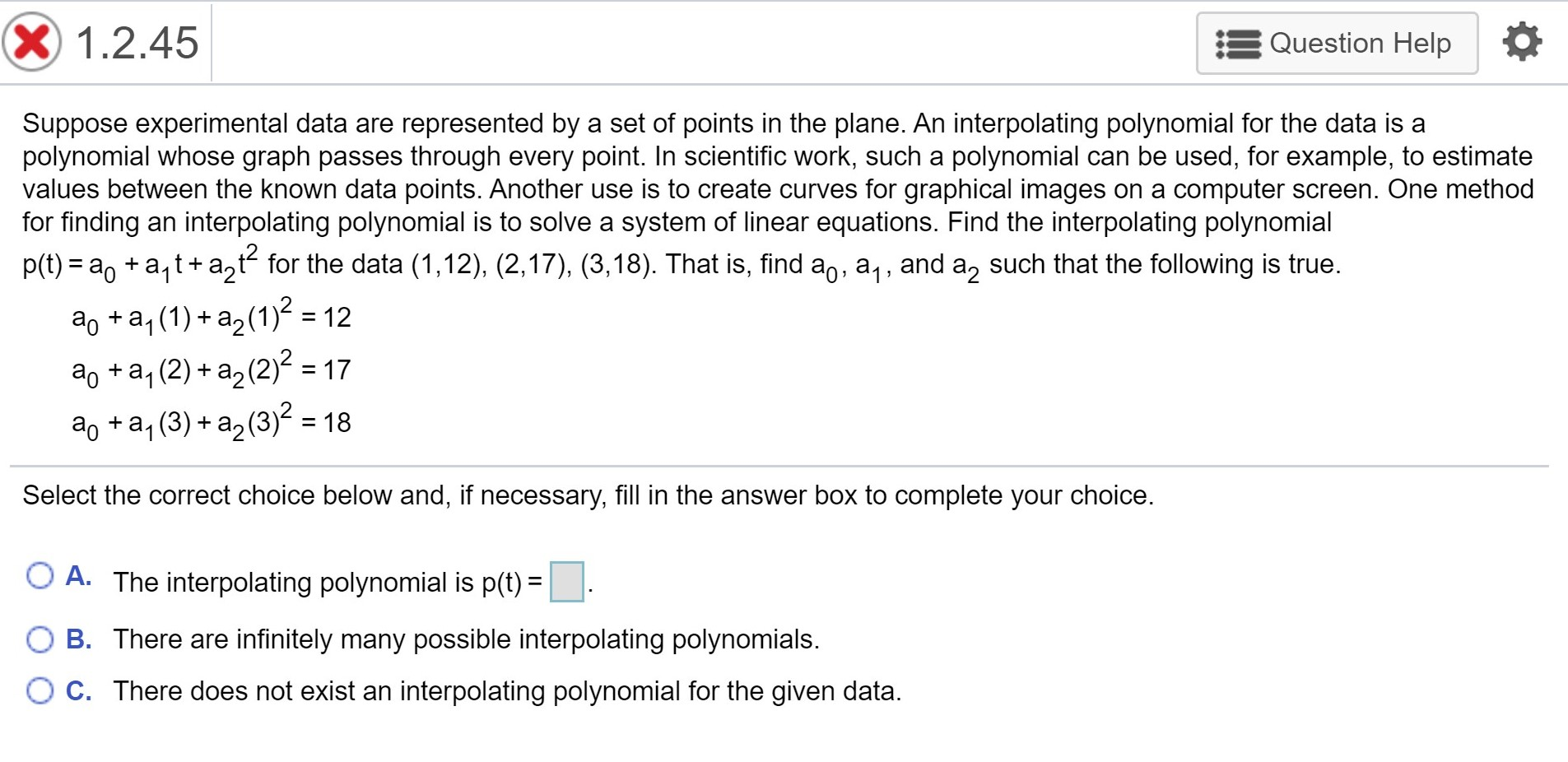 Solved X 1 2 45 Question Help Suppose Experimental Data Are Chegg solved-x-1-2-45-question-help-suppose-experimental-data-are-chegg