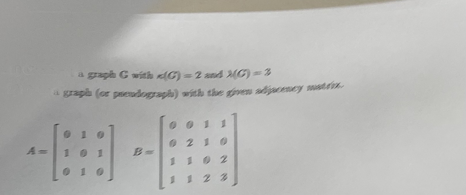 Solved a graph C with A(C)=2 and ×(C)=3 | Chegg.com