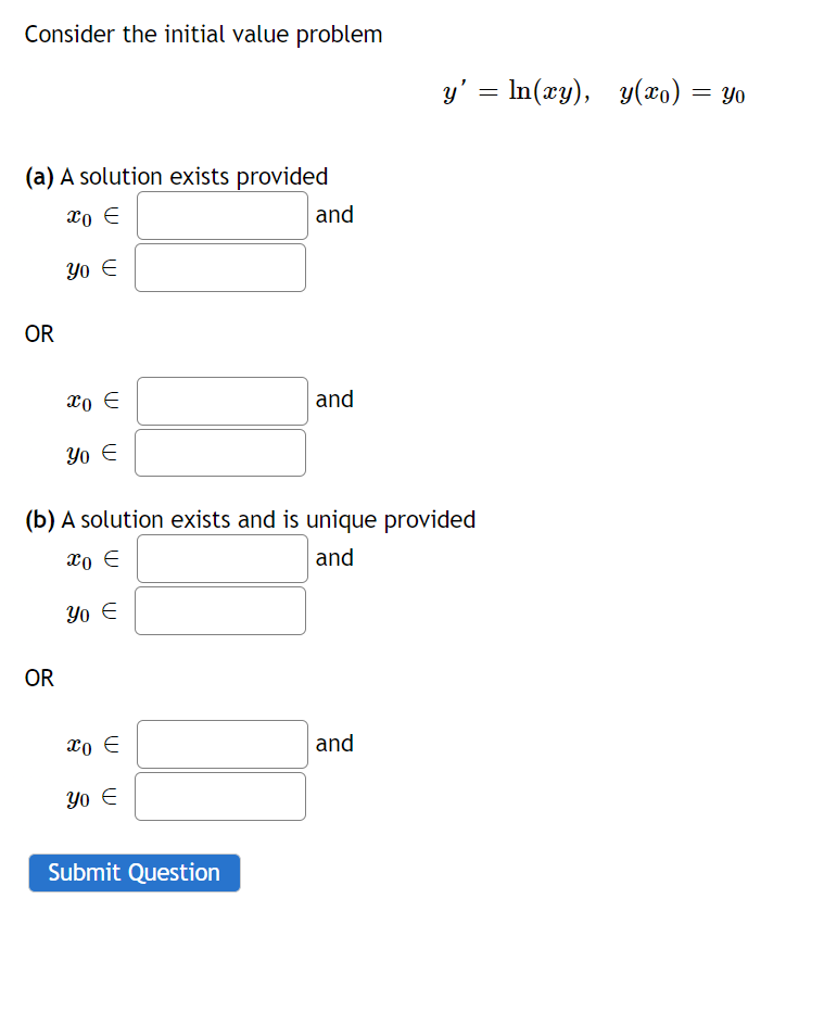 Solved Consider the initial value | Chegg.com