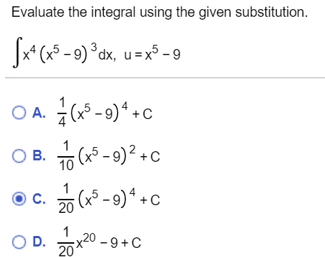 Solved Use a change of variables or the table to evaluate | Chegg.com