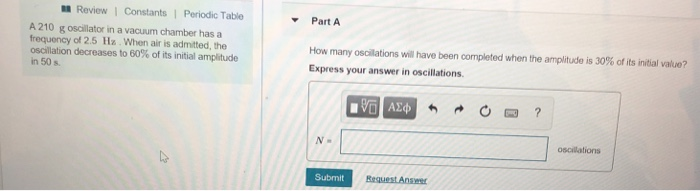 Solved Review l Constants l Periodic Table Part A A 210 g | Chegg.com