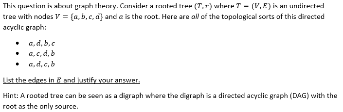 Solved This question is about graph theory. Consider a | Chegg.com