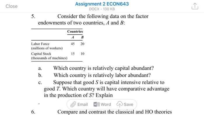 Solved Assignment 2 ECON643 DOCX-130 KB Close Consider the | Chegg.com