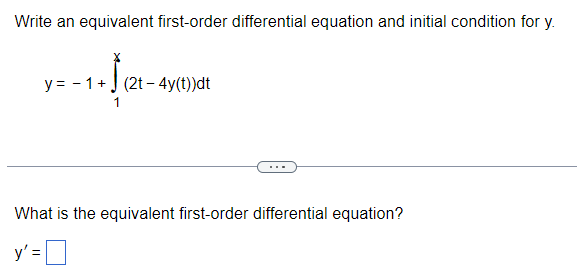 Solved Write an equivalent ﻿first-order differential | Chegg.com