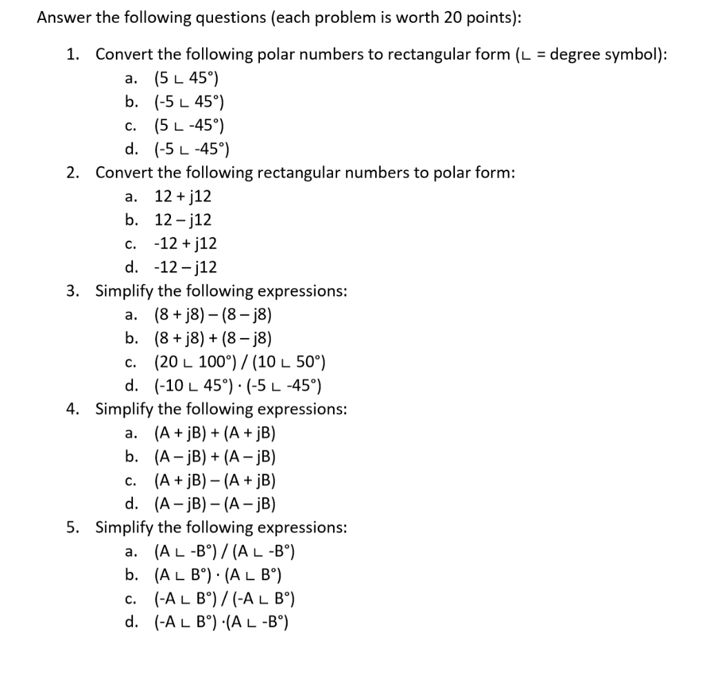 Solved Answer the following questions (each problem is worth | Chegg.com
