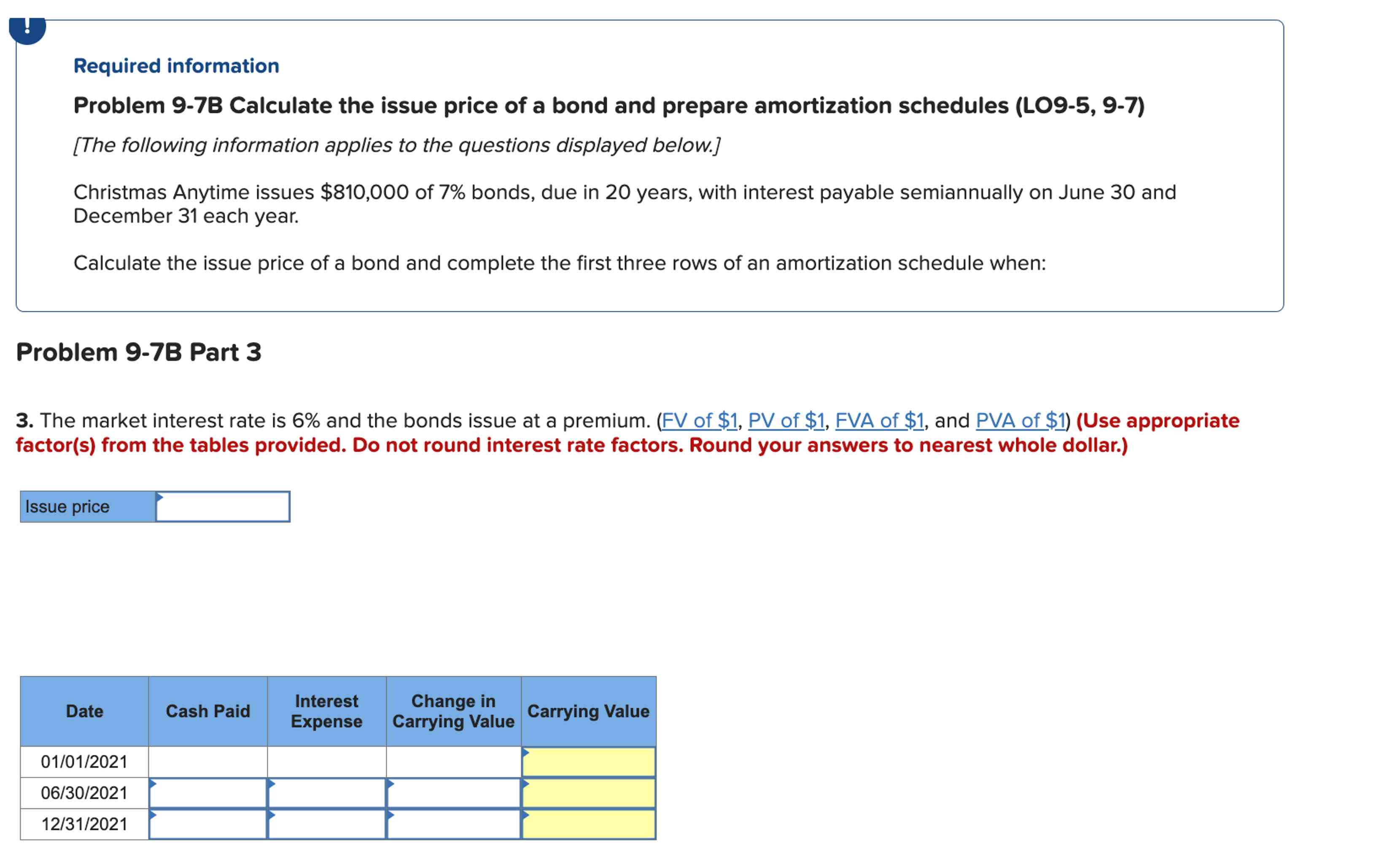 Solved Required informationProblem 9-7B Calculate the issue | Chegg.com