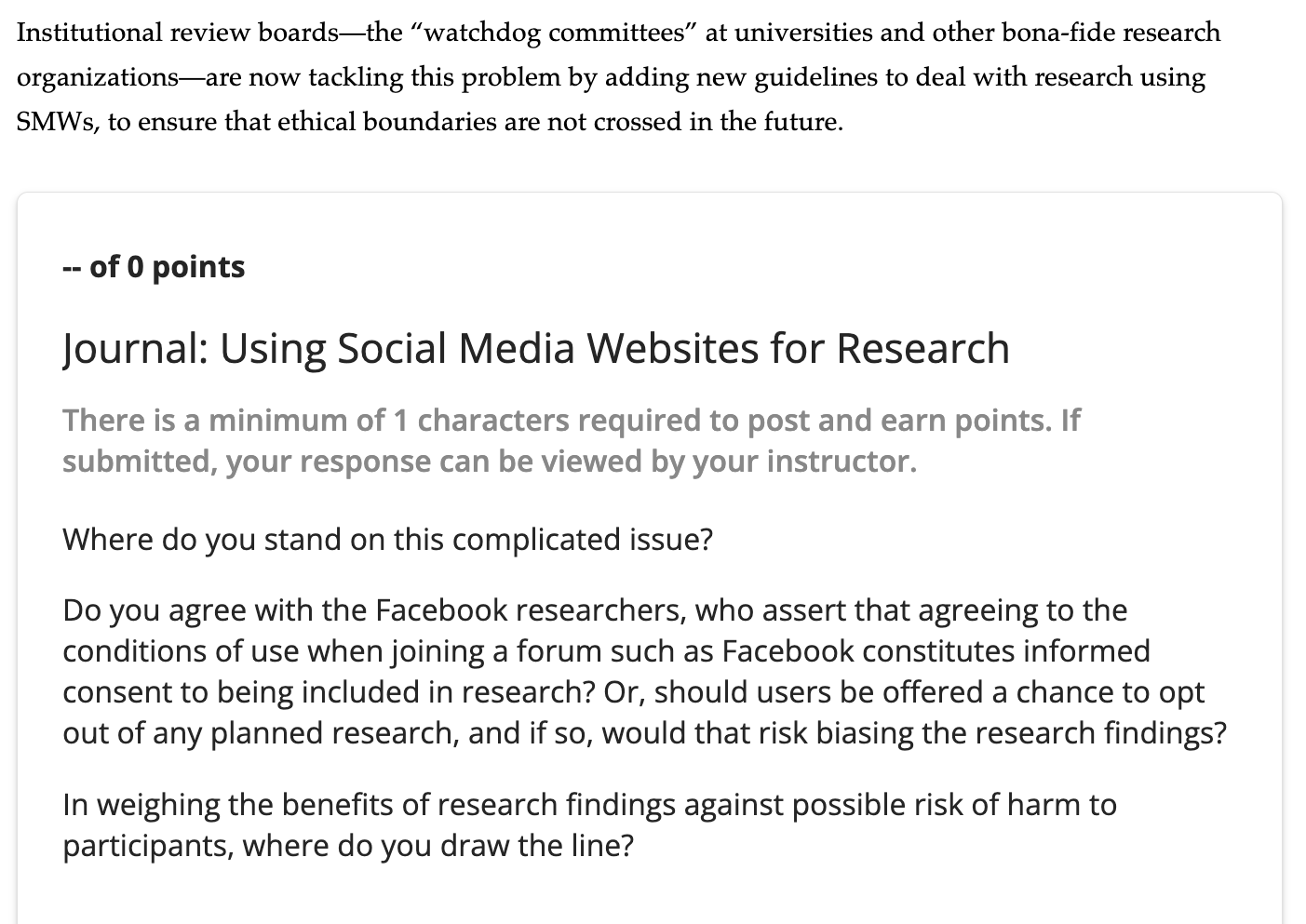 Solved Social Media in Research How do you feel about | Chegg.com