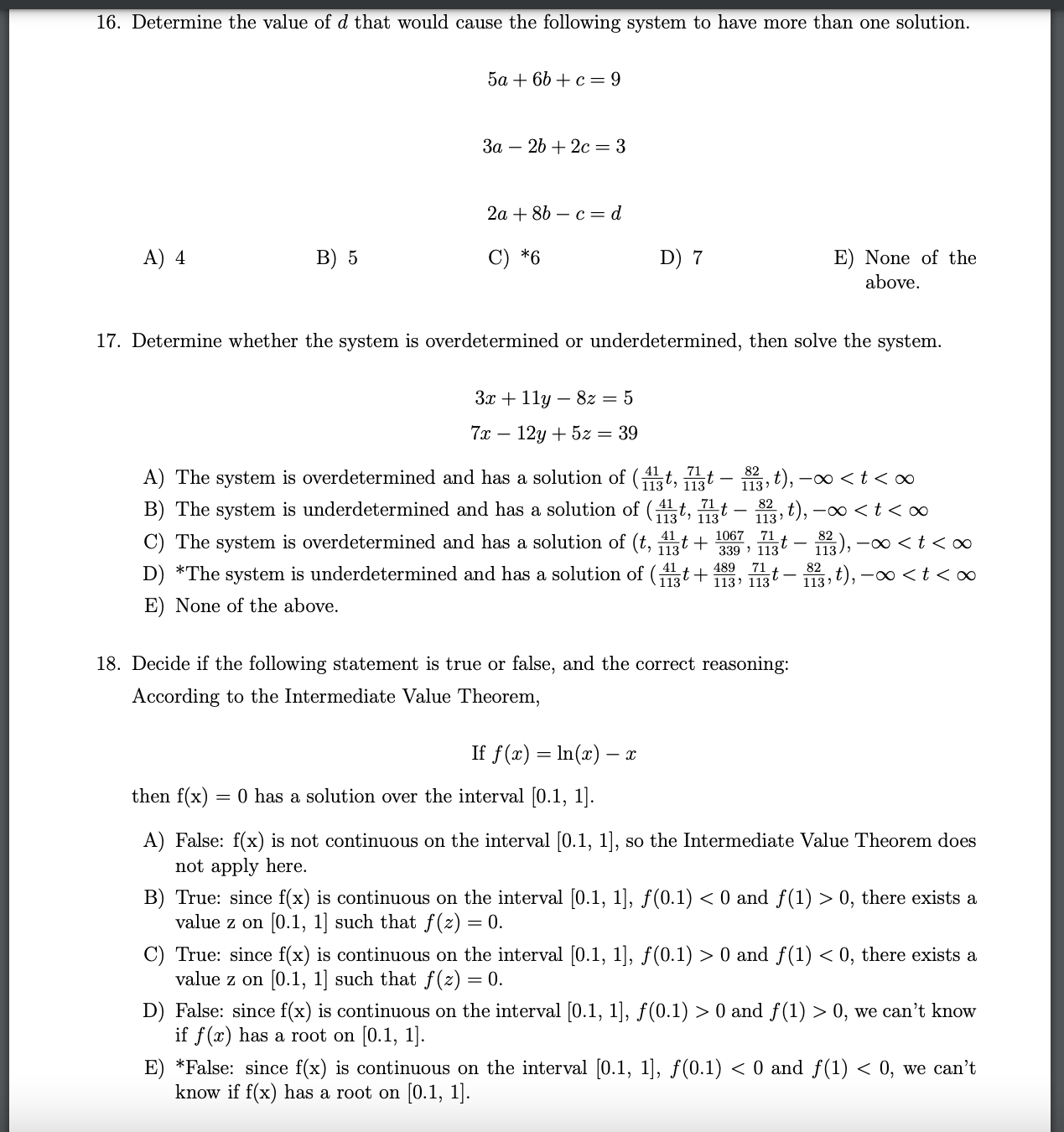 Solved 16. Determine the value of d that would cause the | Chegg.com