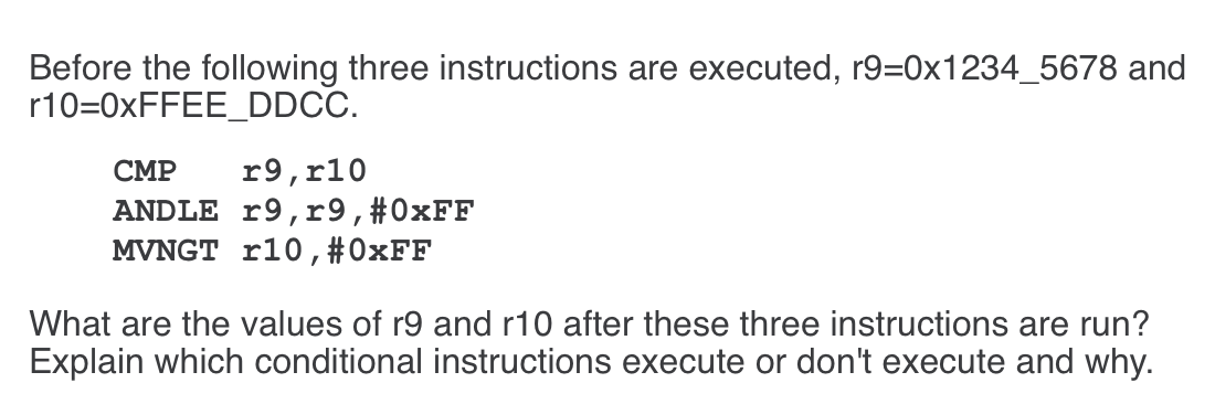 Solved Before the following three instructions are executed, | Chegg.com