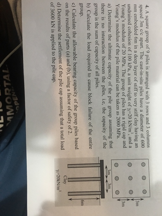 Solved A square group of 9 piles is arranged with 3 rows and | Chegg.com
