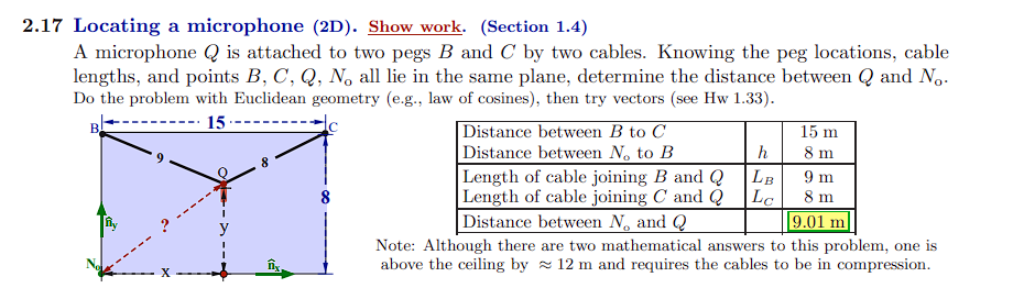 Solved .17 Locating a microphone (2D). Show work. (Section | Chegg.com