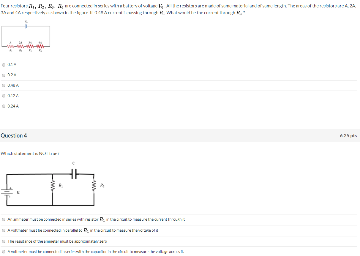 Solved Four resistors R1, R2, R3, R4 are connected in series | Chegg.com