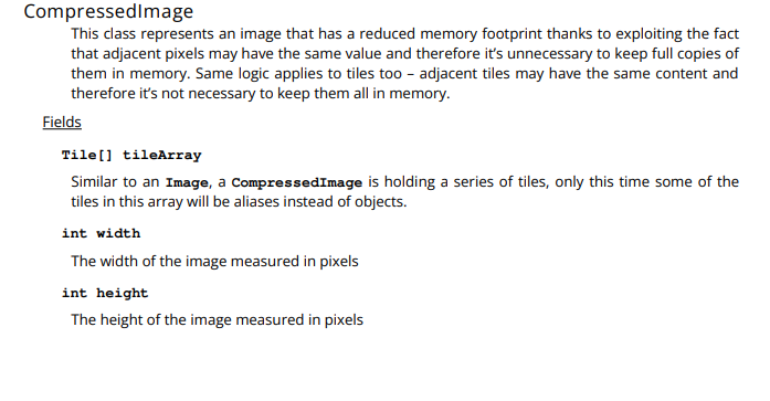 ompressedlmage This class represents an image that | Chegg.com