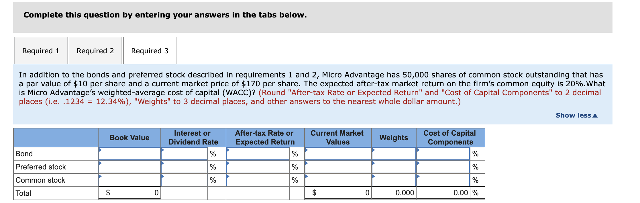 Solved Below is information regarding the capital structure | Chegg.com