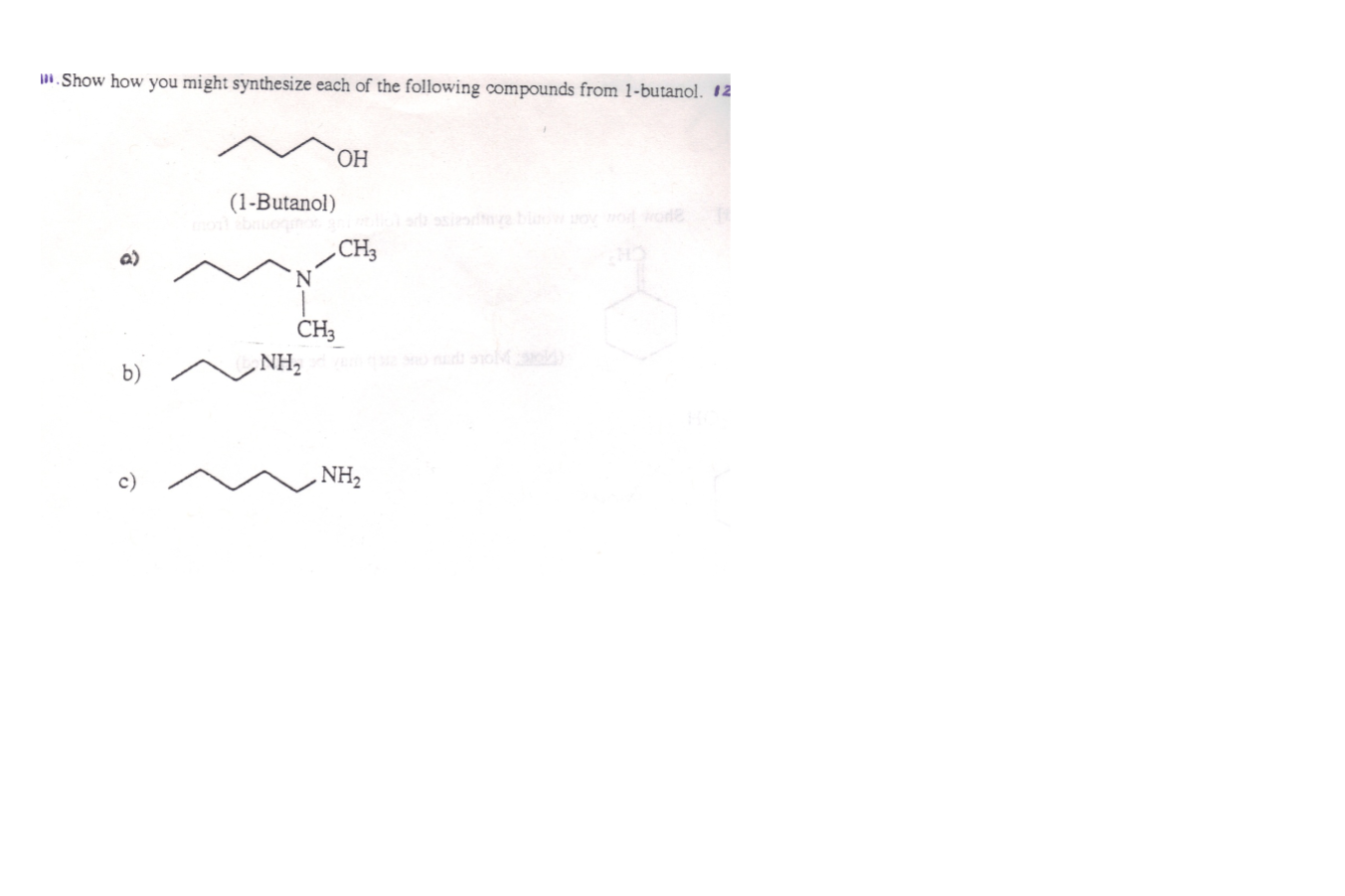Solved 1. Show how you might synthesize each of the | Chegg.com