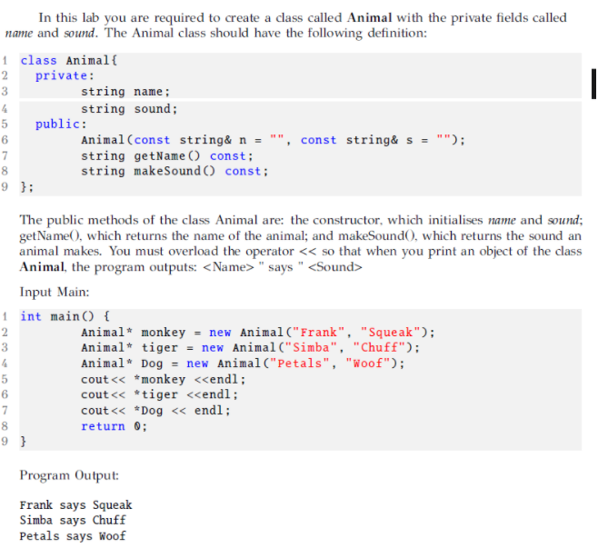 In this lab you are required to create a class | Chegg.com