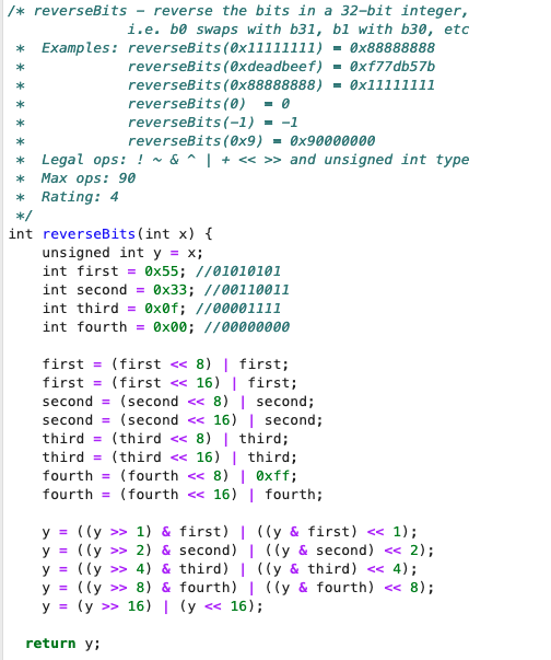 Solved Reversebits Reverse The Bits In A 32 Bit 