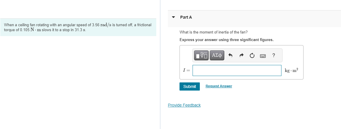 Solved When a ceiling fan rotating with an angular speed of | Chegg.com