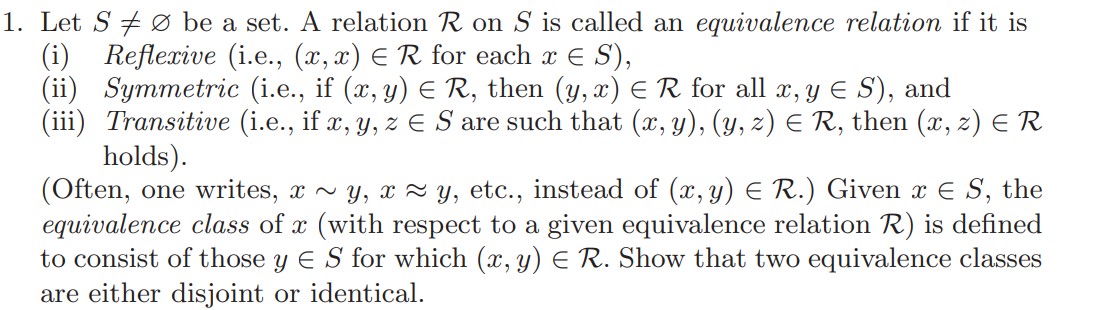 Solved 1. Let S = ∅ be a set.Arelation R on S is called an | Chegg.com