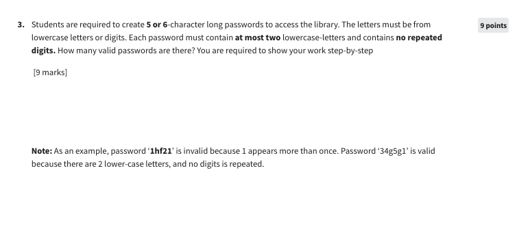 Solved 3. Students are required to create 5 or 6-character | Chegg.com