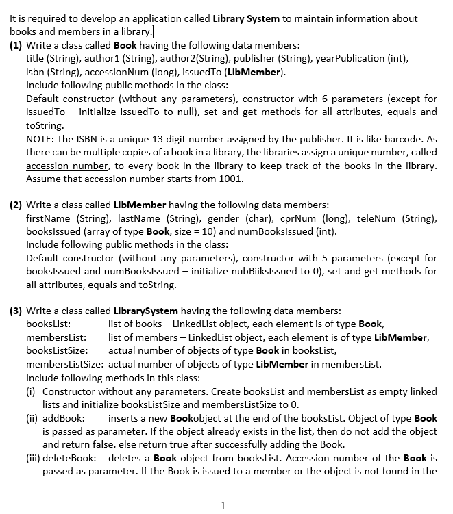 Solved It is required to develop an application called | Chegg.com