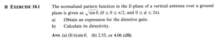 Solved The normalized pattern function in the E-plane of a | Chegg.com