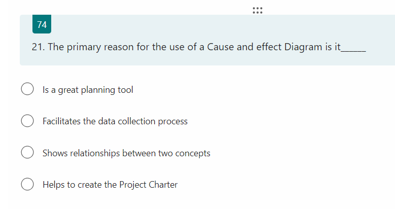 Solved The primary reason for the use of a Cause and effect | Chegg.com