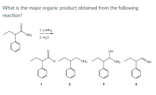 Solved What is the major organic product obtained from the | Chegg.com