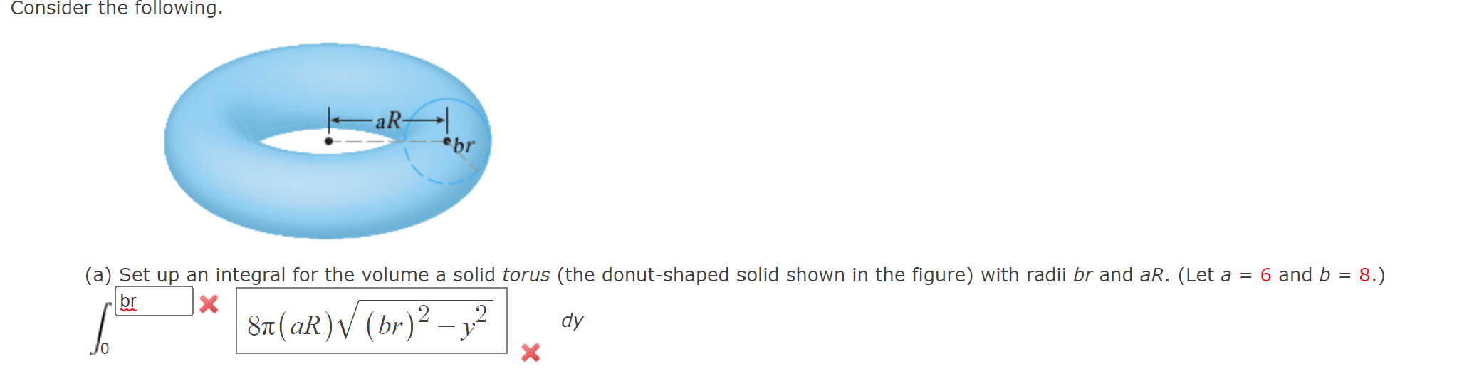 Solved Consider the following. (a) Set up an integral for | Chegg.com