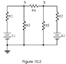 Solved R1 = 4.7k R2 = 6.8k R3 = 10k R4 = 22k R5 = 22k E1 = | Chegg.com