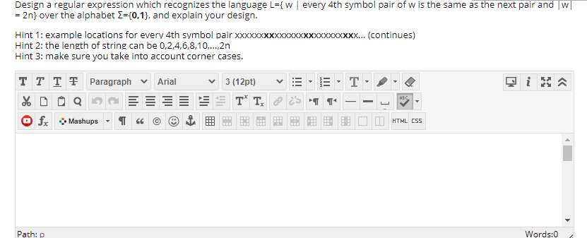 Solved Design a regular expression which recognizes the | Chegg.com