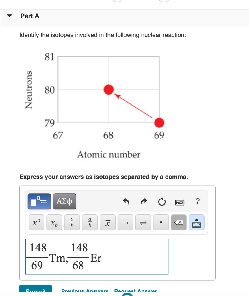 Solved Part A Identify the isotopes involved in the | Chegg.com