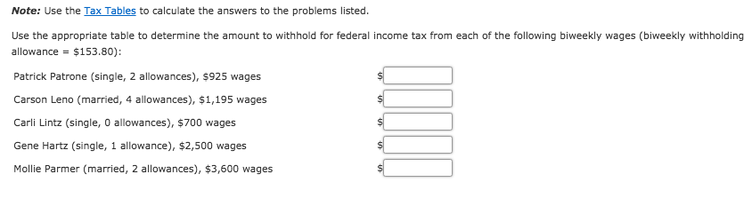 Solved Wage Bracket Method Tables for Income Tax Withholding | Chegg.com