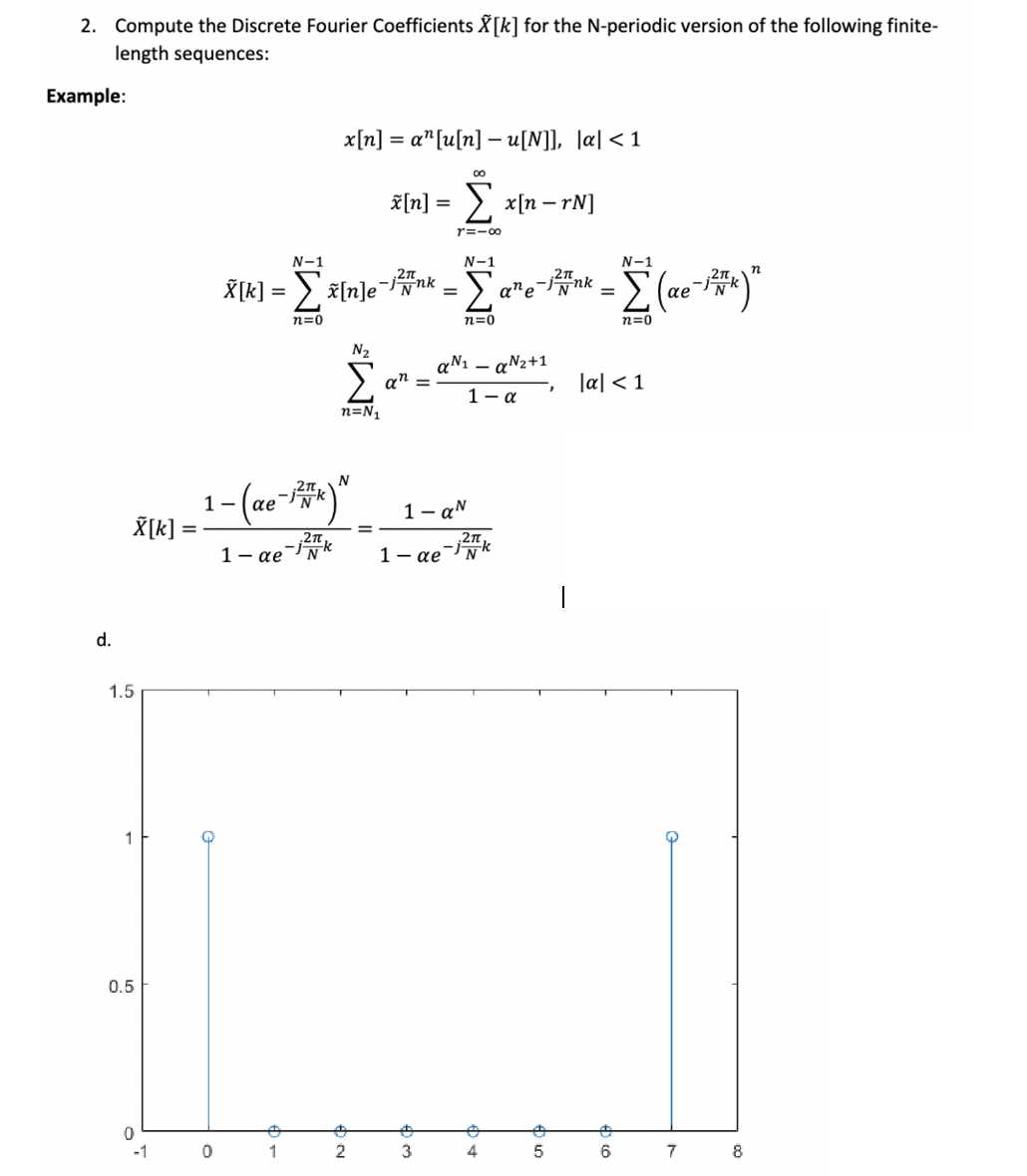 Solved Please do d. Asap Compute the Discrete Fourier | Chegg.com