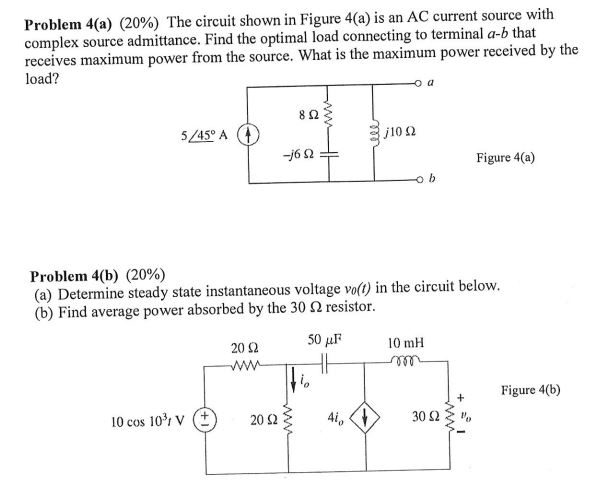 Solved Problem 4(a) (20\%) The circuit shown in Figure 4(a) | Chegg.com