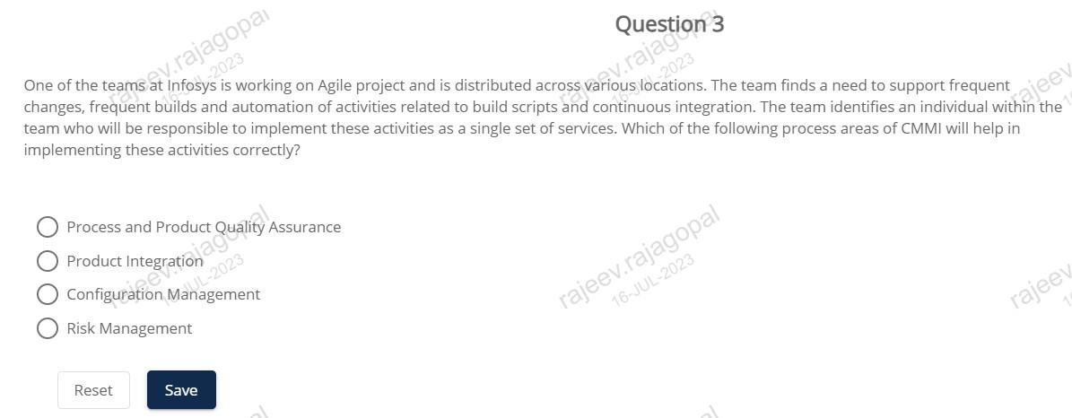 Solved One of the teams at Infosys is working on Agile | Chegg.com