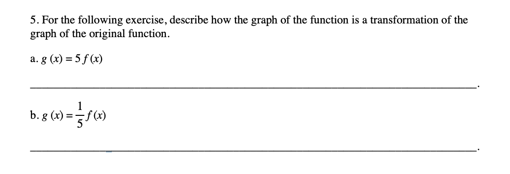 Solved For the following exercise, graph the given | Chegg.com