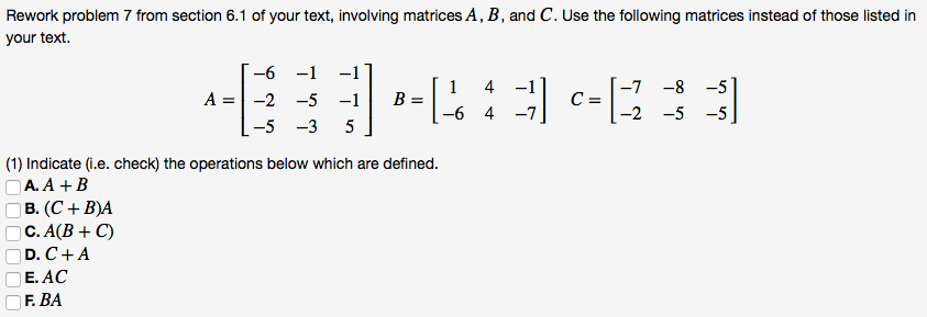 Solved Rework problem 7 from section 6.1 of your text, | Chegg.com