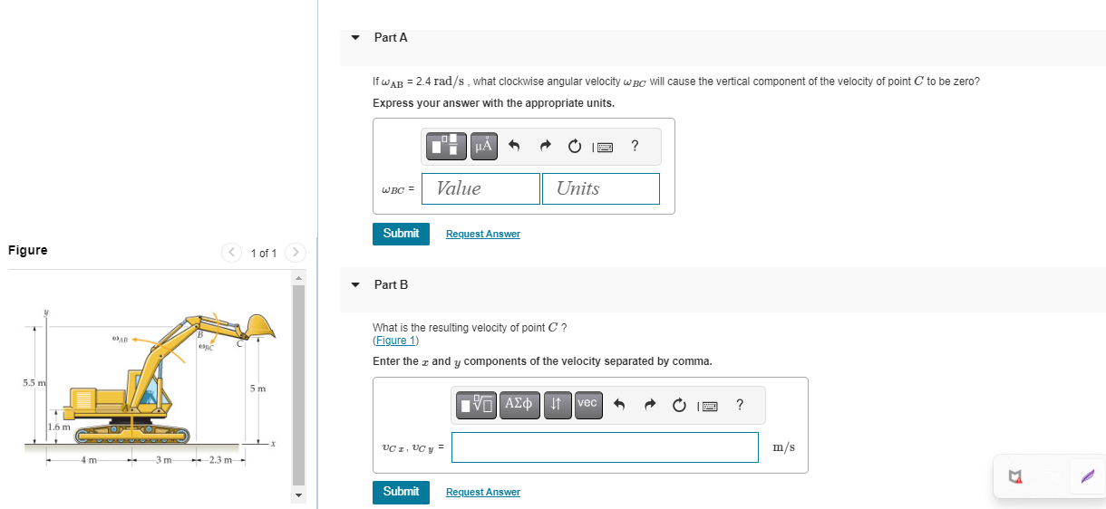 Solved If \\( \\omega_{\\mathrm{AB}}=2.4 \\mathrm{rad} / | Chegg.com