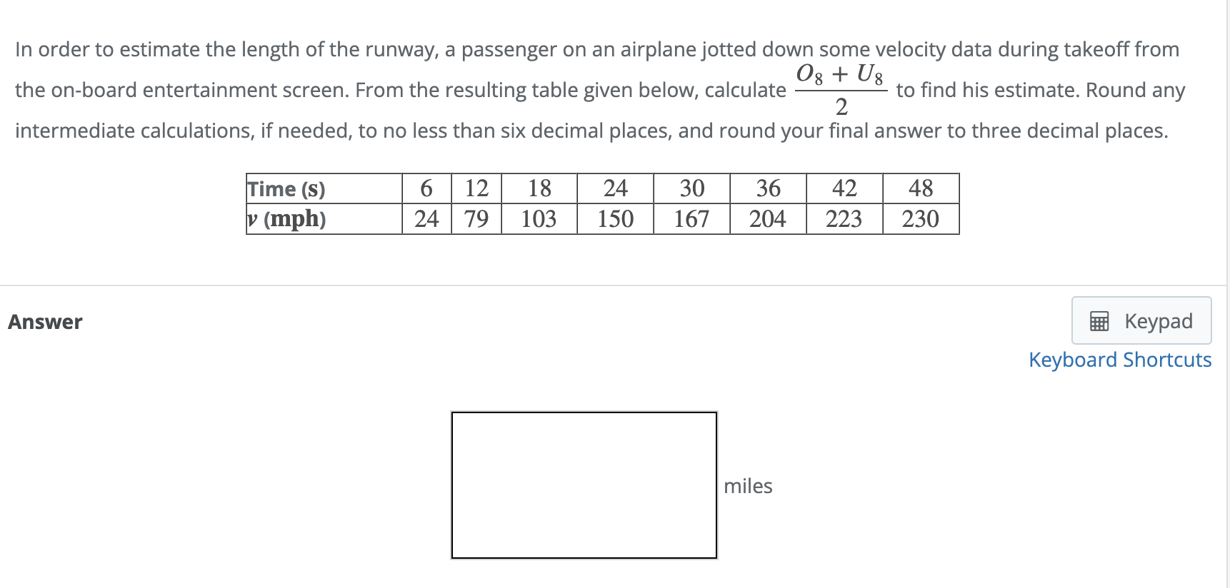 Solved In order to estimate the length of the runway, a | Chegg.com