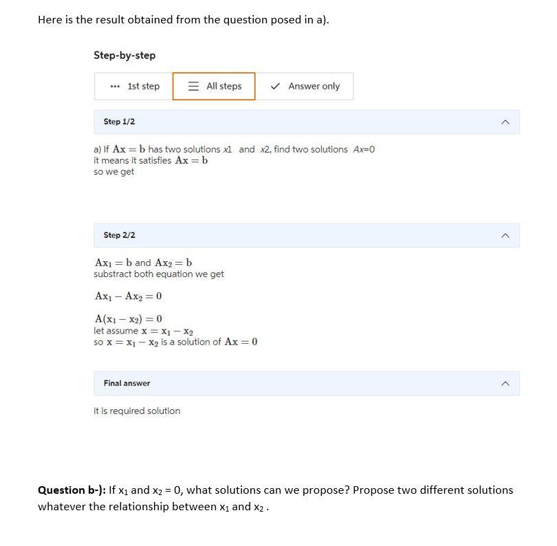 Solved Here is the result obtained from the question posed | Chegg.com